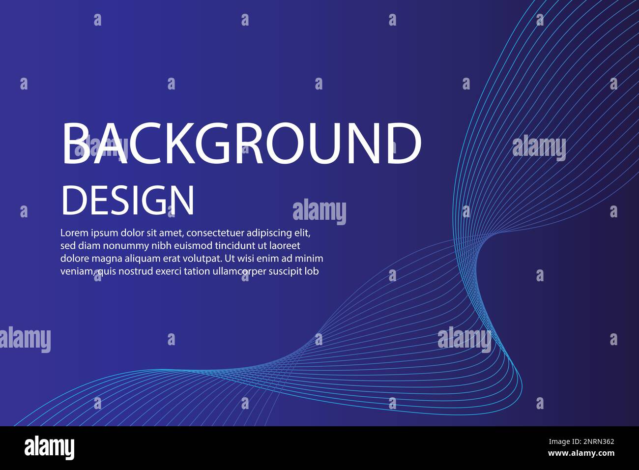 Abstract dark blue minimal vector background. Vector minimal wavy line ...