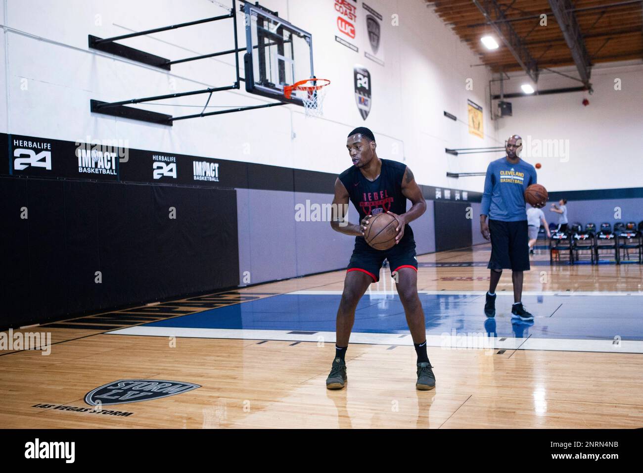 In this Friday, Sept. 20, 2019 photo, former UNLV basketball player ...