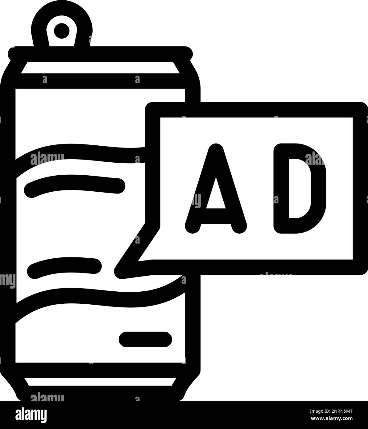 product placement advertising line icon vector illustration Stock ...
