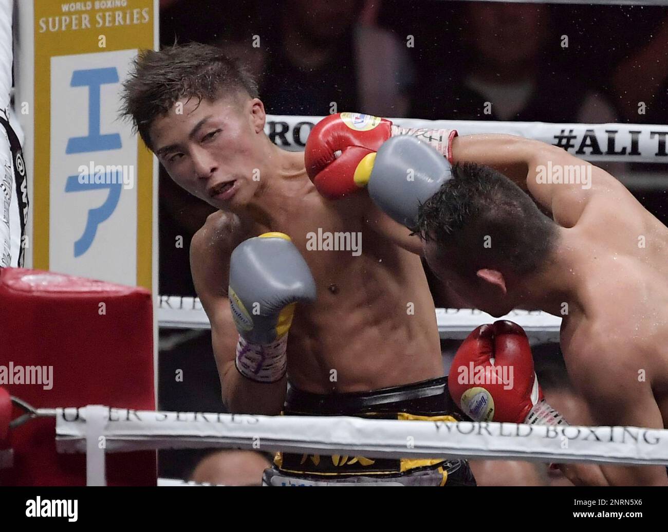 Naoya Inoue of Japan throws a punch during the 8th round of World ...