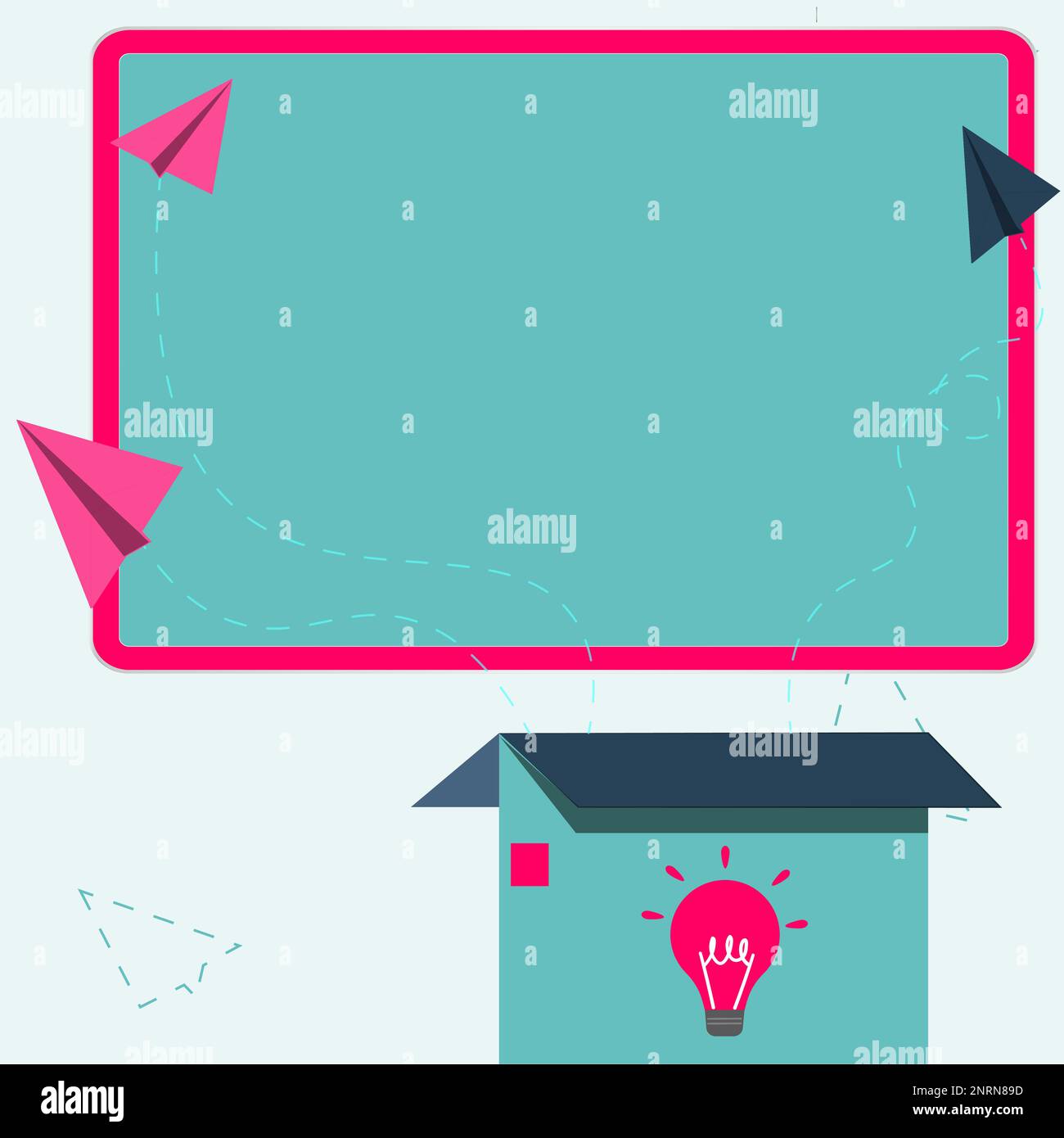 Vector illustration with school whiteboard. Papers contain brand new ...