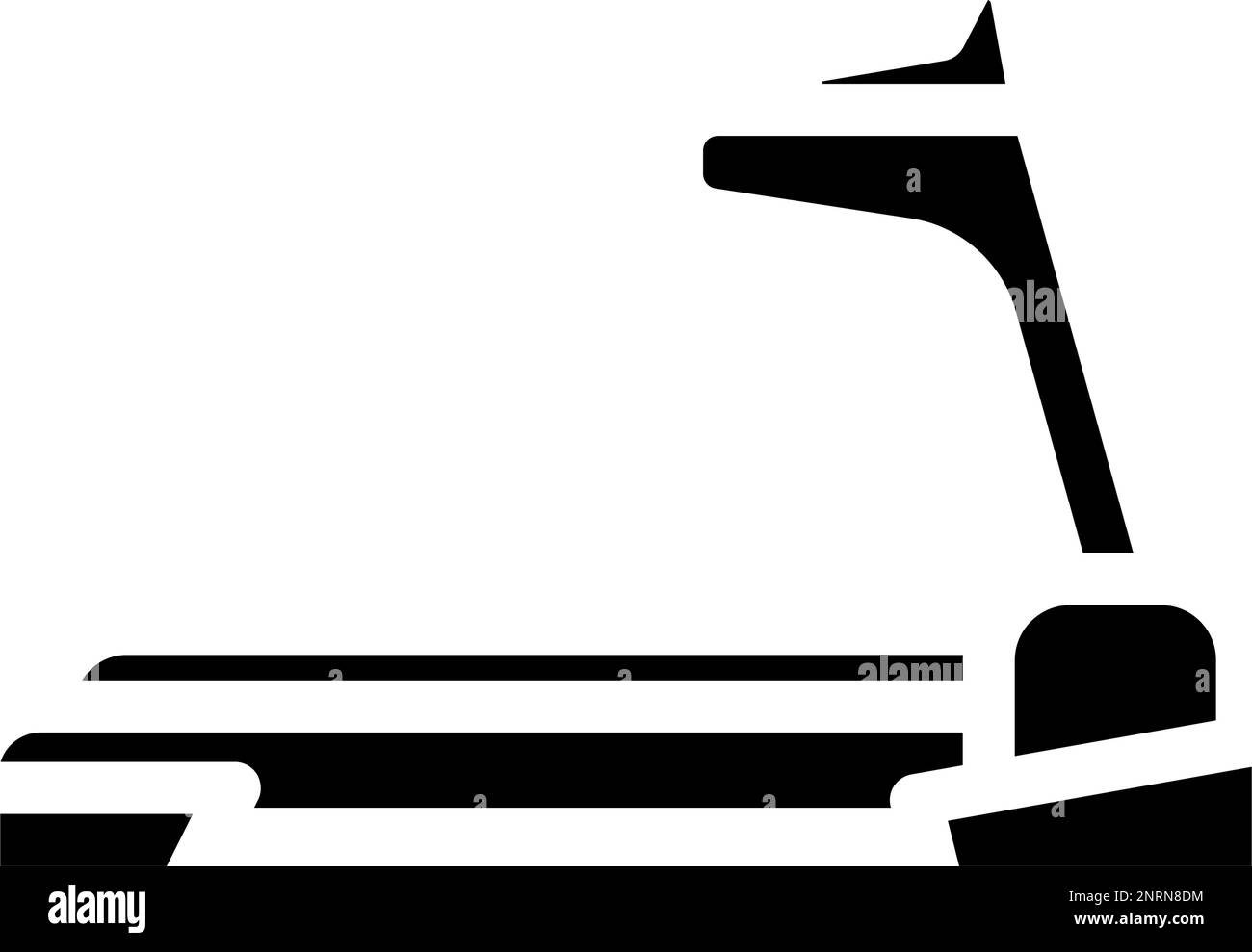 Treadmill icon black monochrome Stock Vector Images - Alamy
