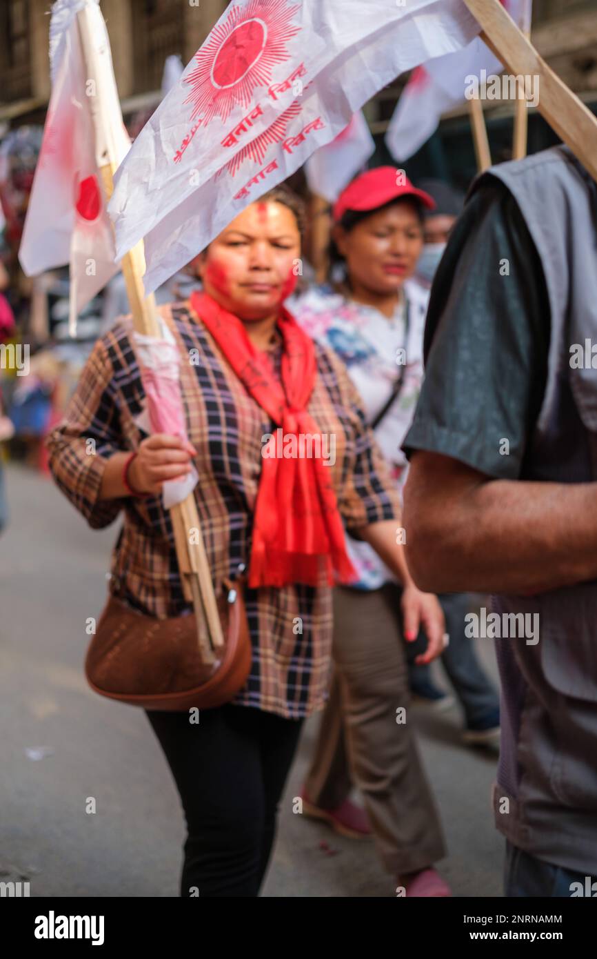 Kathmandu, Nepal, 04 23 2022: Demonstration in Kathmandu Stock Photo ...