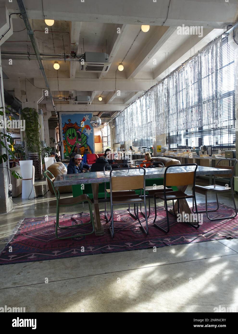 Lobby of the Fabrika, a former factory converted into a hotel in ...