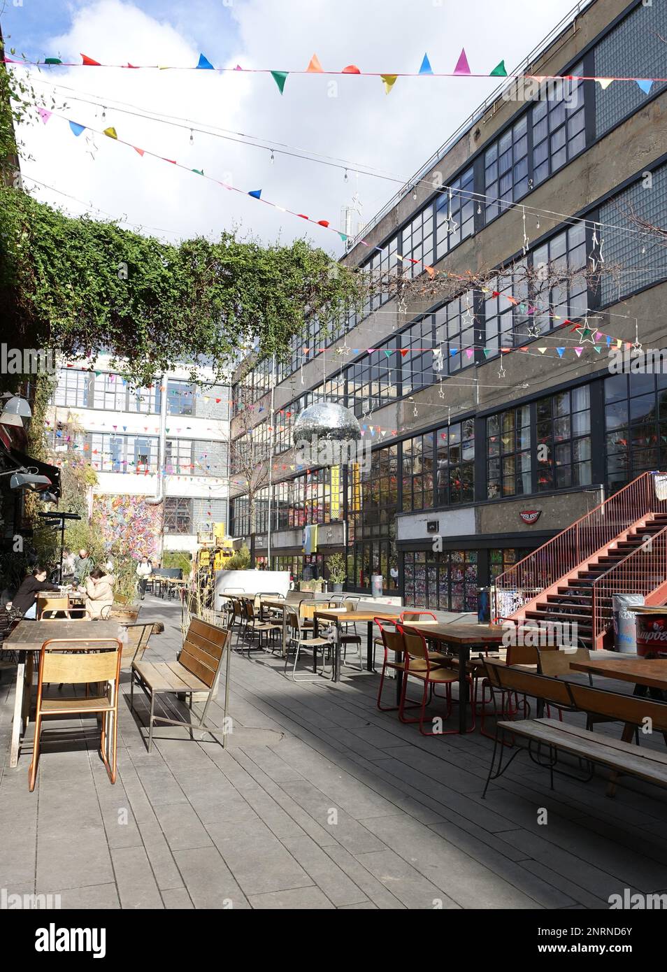 Courtyard of the Fabrika, a former factory converted into a hotel in ...