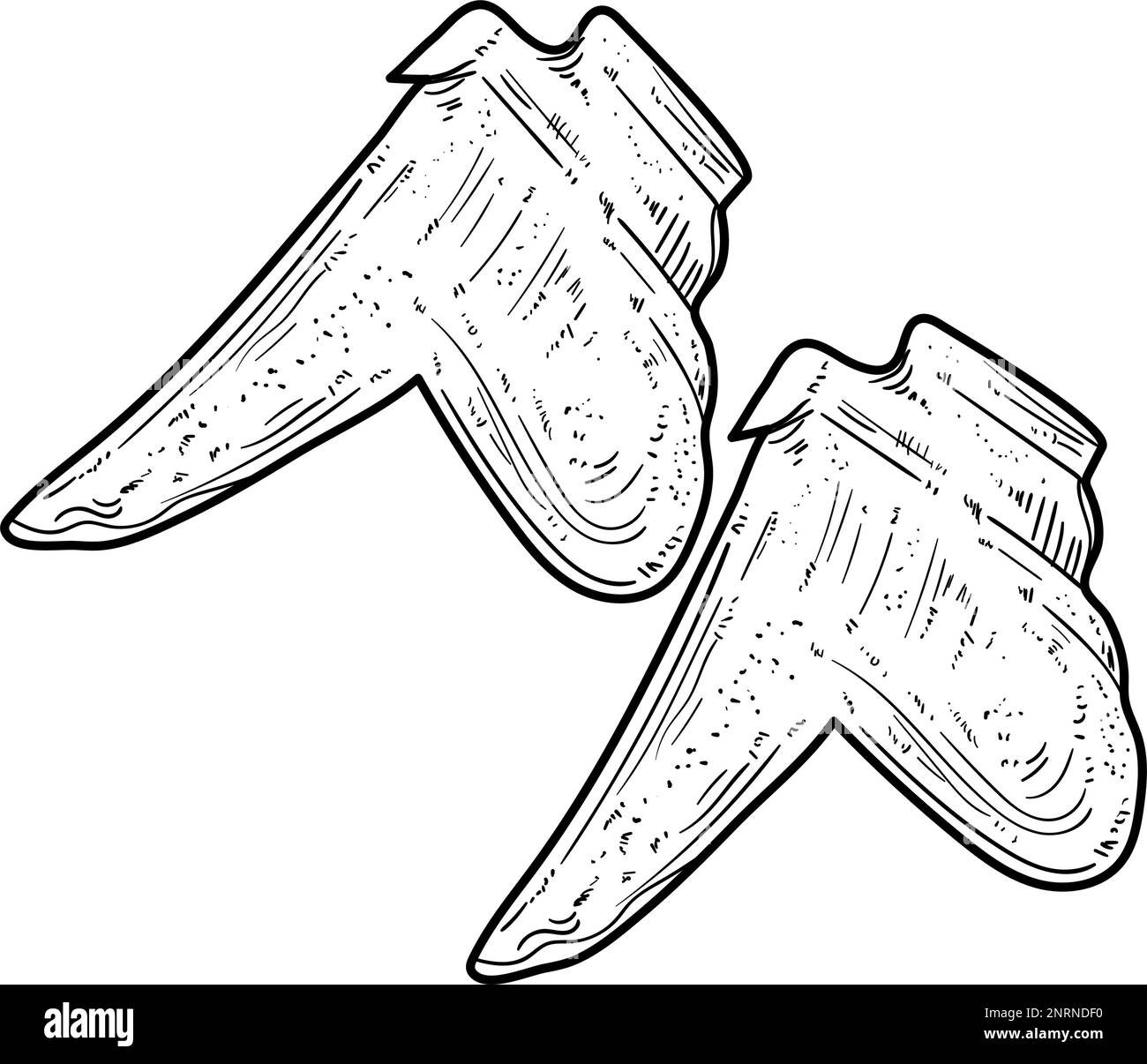 chicken wings food doodle Stock Vector Image & Art - Alamy