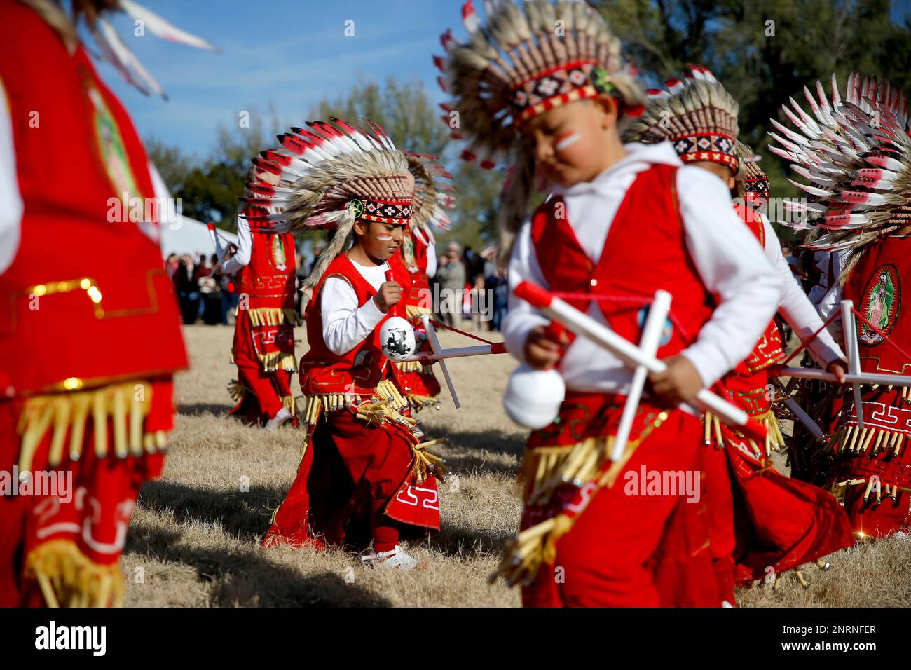 Matachines from St. James the Greater Catholic Church dance during a ...