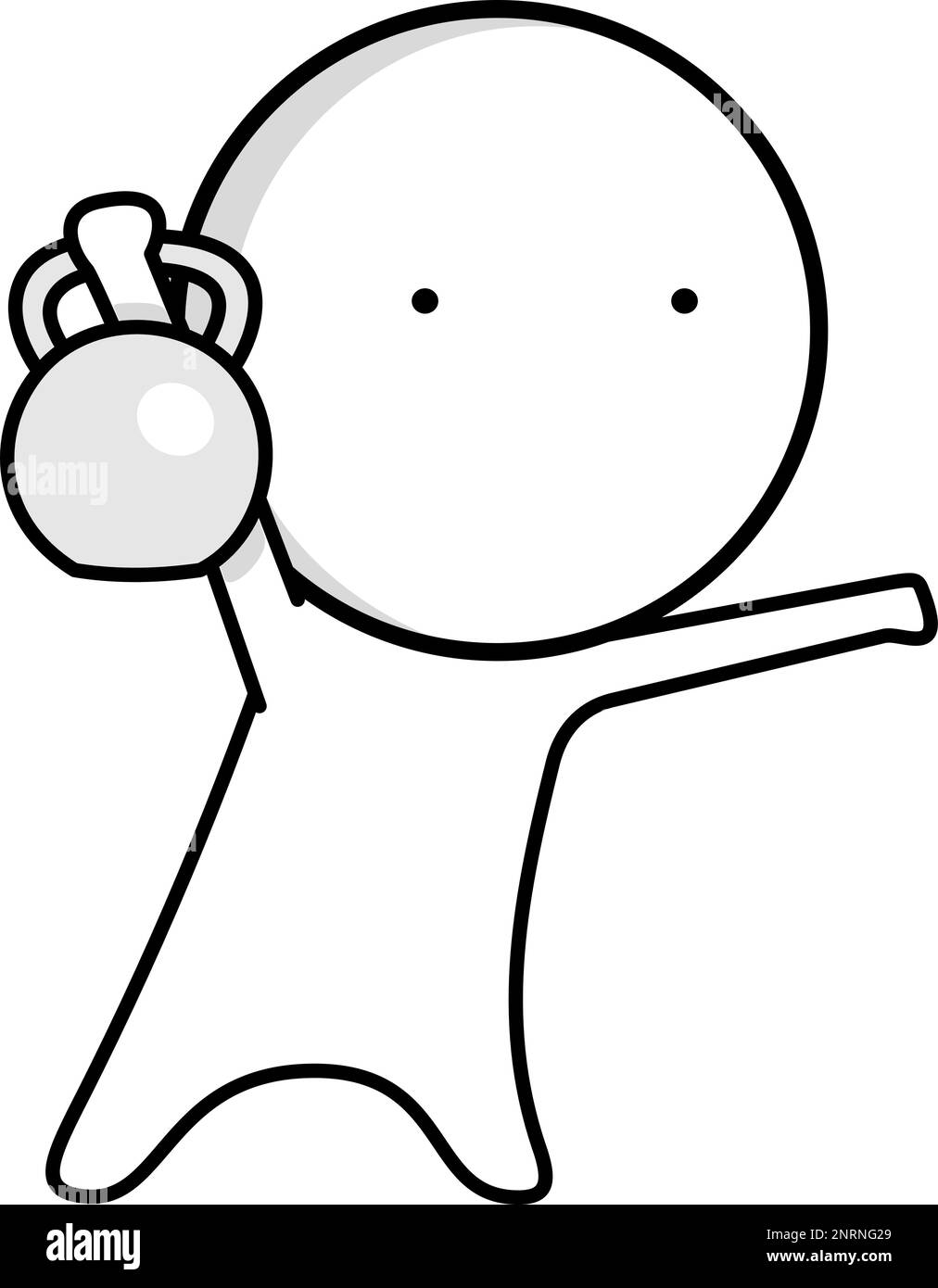 Boy lifting dumbbell with one hand Stock Vector Image & Art - Alamy