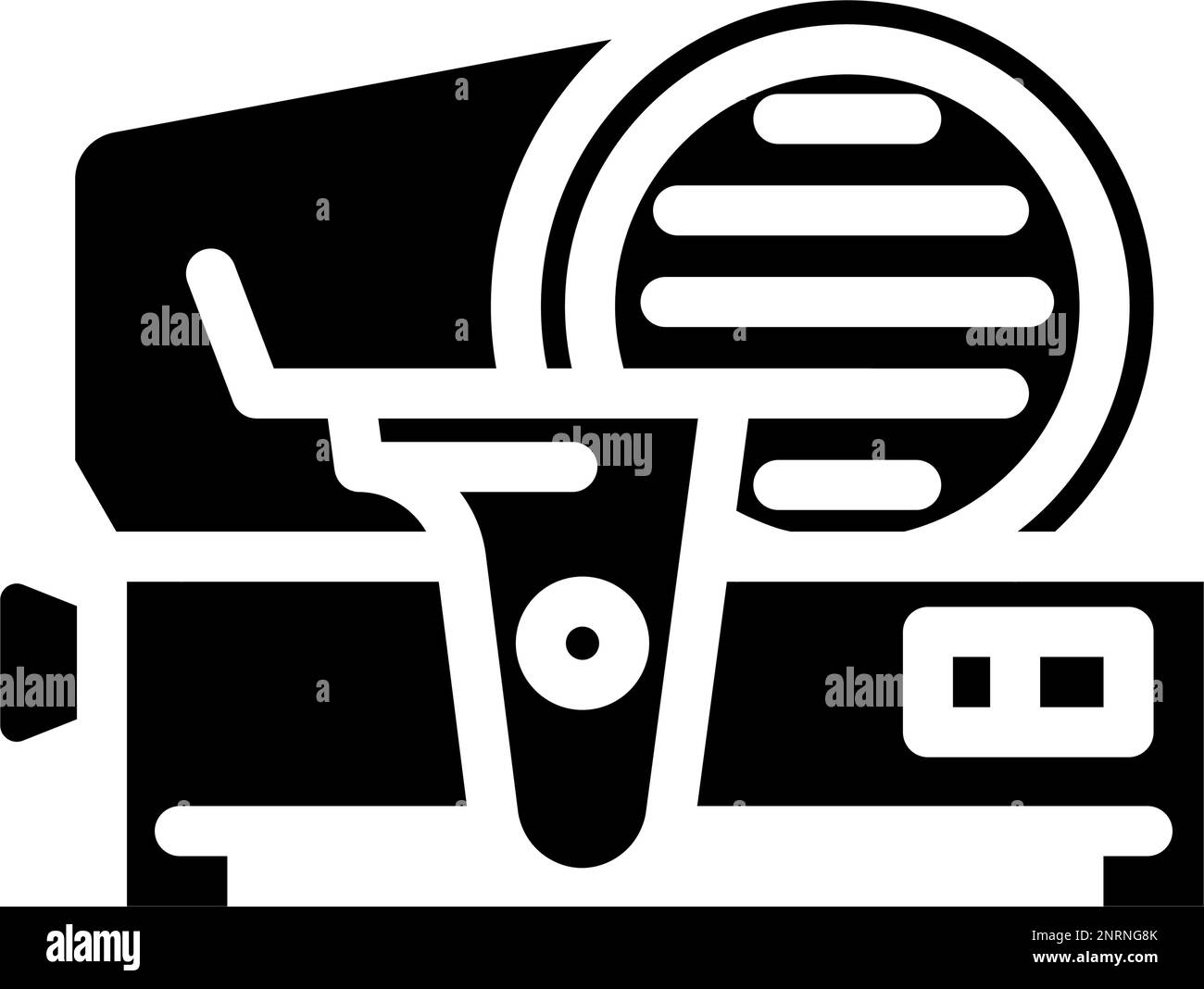meat slicer glyph icon vector illustration Stock Vector Image & Art - Alamy