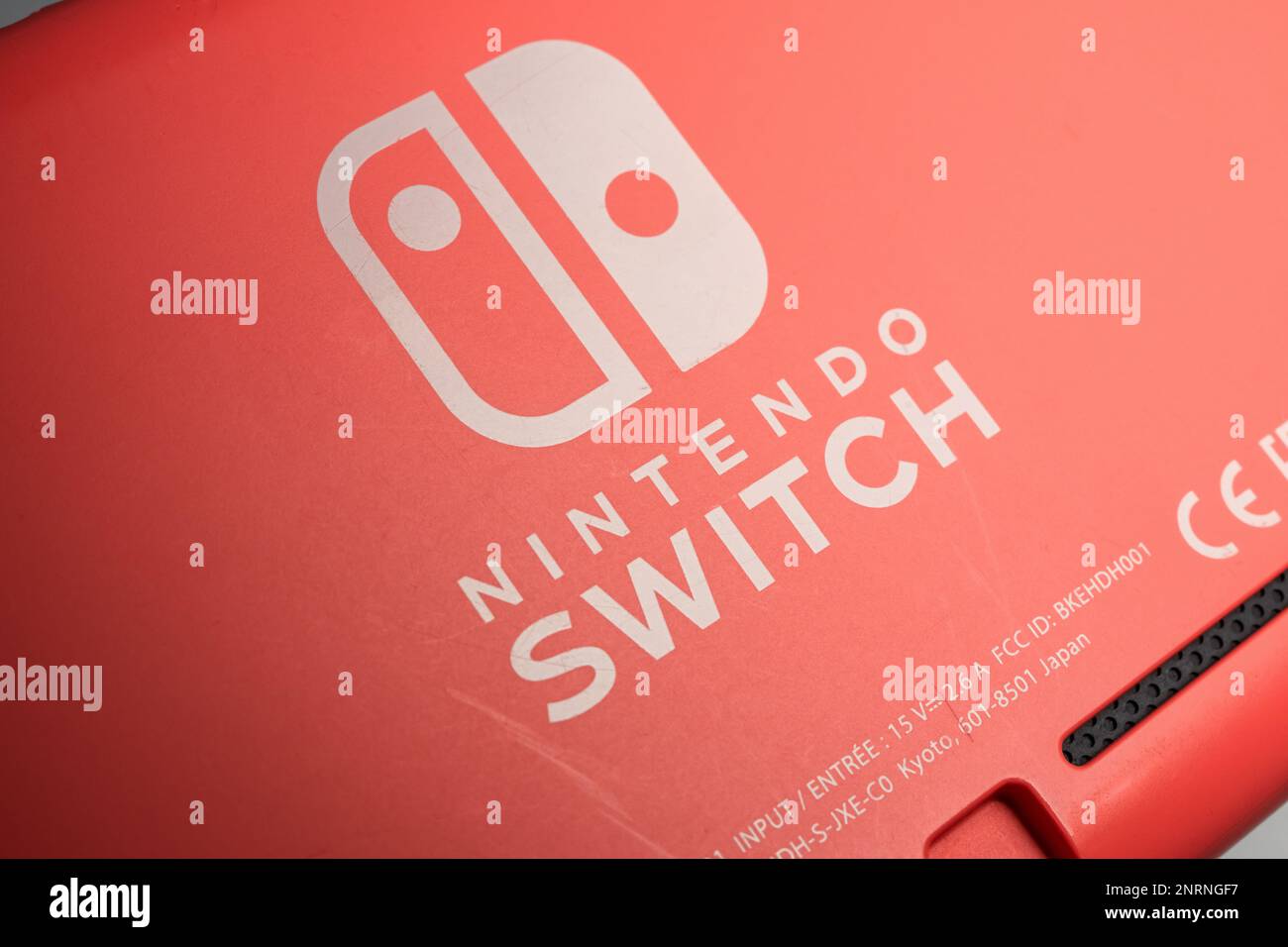 London, UK - 2023.02.13: Detailed close up photo of Coral Nintendo ...