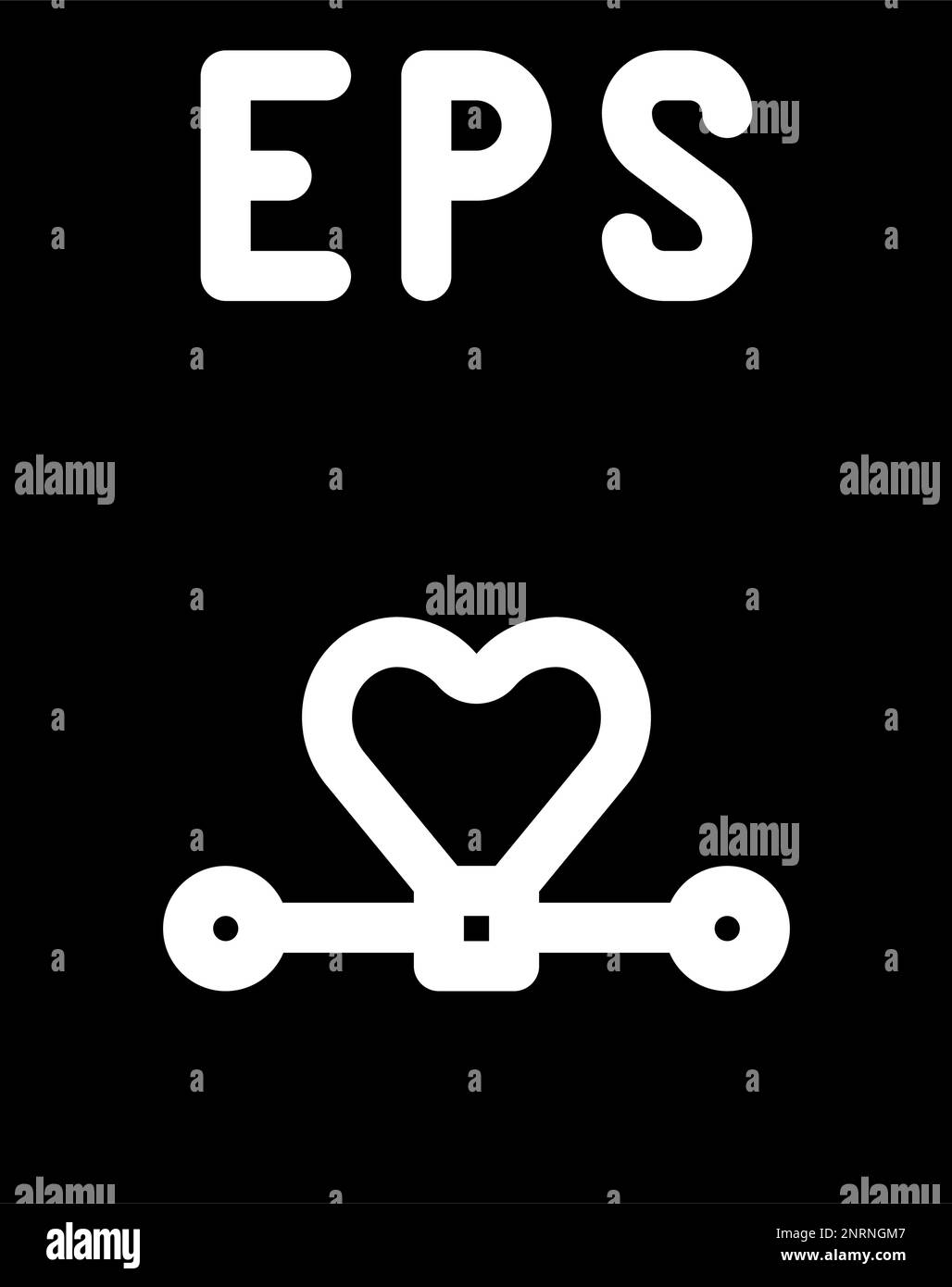 Eps File Format Document Glyph Icon Vector Illustration Stock Vector
