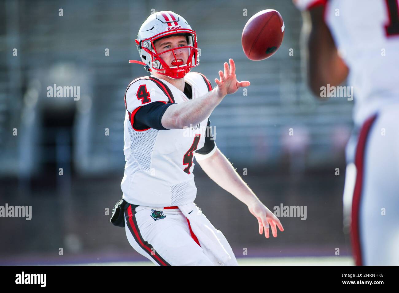 PHILADELPHIA, PA - NOVEMBER 02: Brown quarterback EJ Perry (4) throws a ...