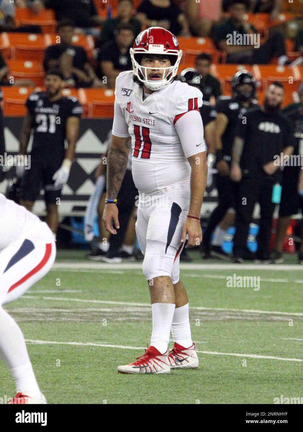 November 2, 2019 - Fresno State Bulldogs quarterback Jorge Reyna #11 ...