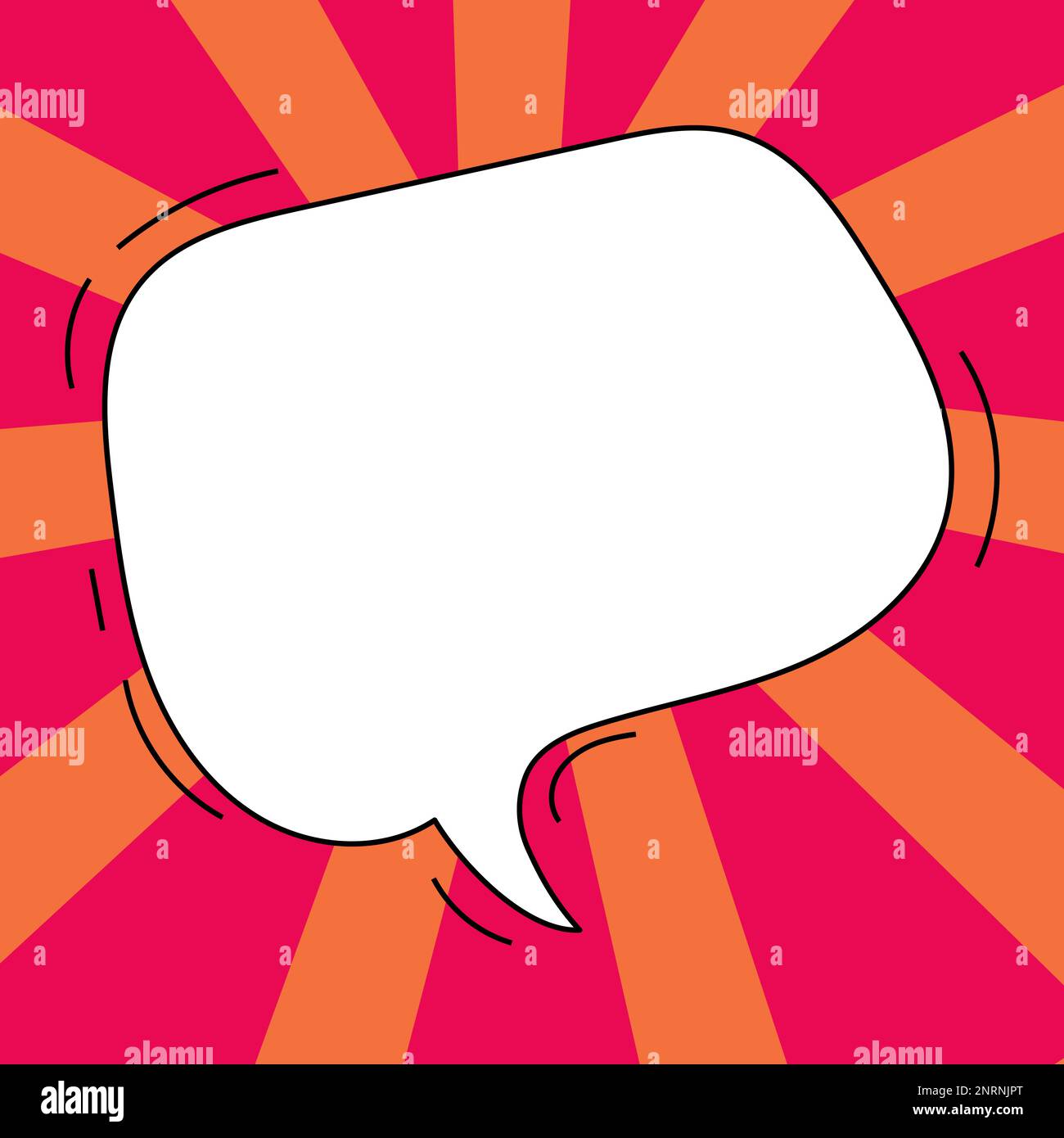 Comic Blank Speech Bubble With Copy Space And Colorful Doodles. Design ...