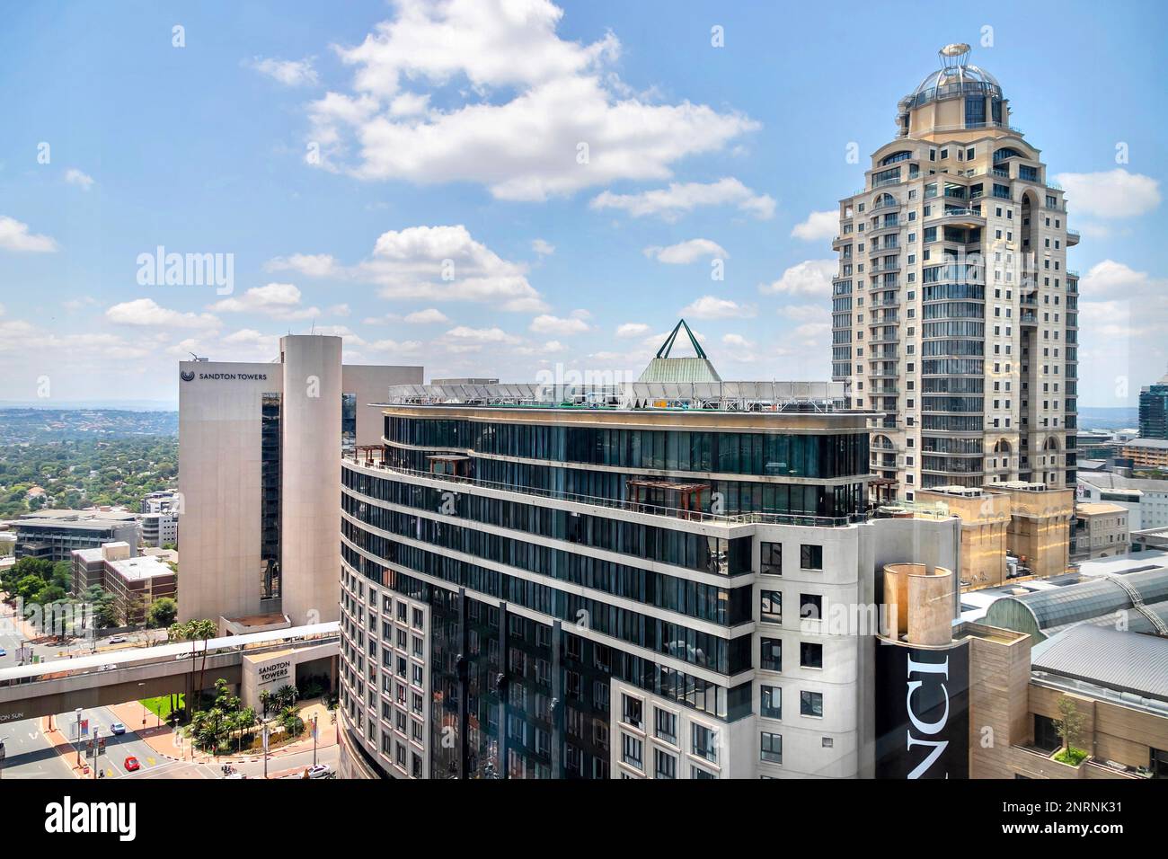 Johannesburg, South Africa, 15th November - 2022: Elevated view of ...