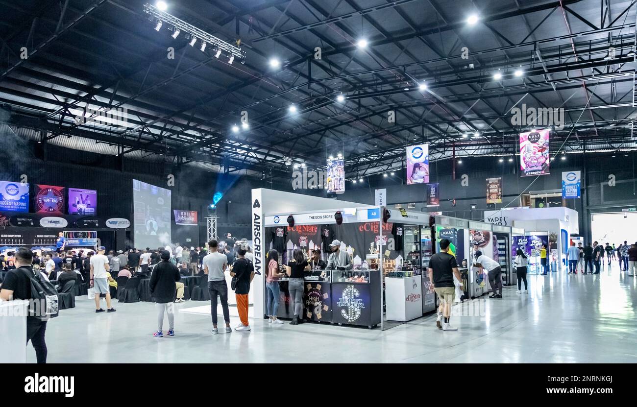 Johannesburg, South Africa, 27th November - 2022: Vaping exhibition in ...