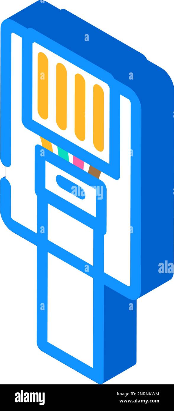 phone wire cable isometric icon vector illustration Stock Vector Image ...