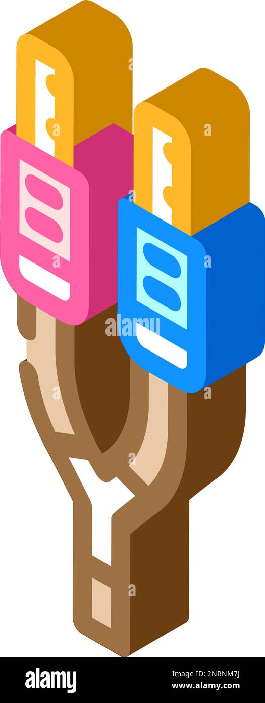 speaker cable wire isometric icon vector illustration Stock Vector ...