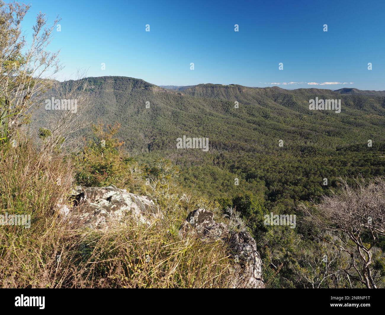 Lookout over the great dividing range from Main Range National Park ...