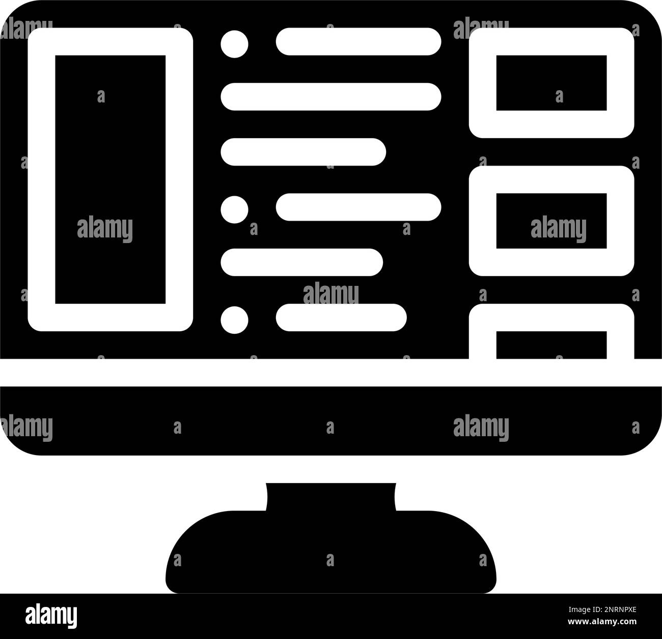 display advertising glyph icon vector illustration Stock Vector Image ...