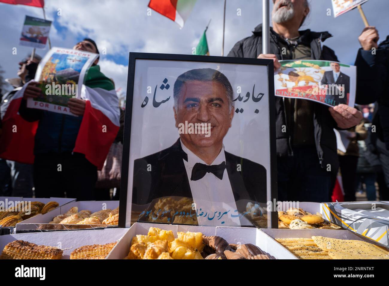 London, UK. 27 February 2023. Anti Iran protesters gathered in ...