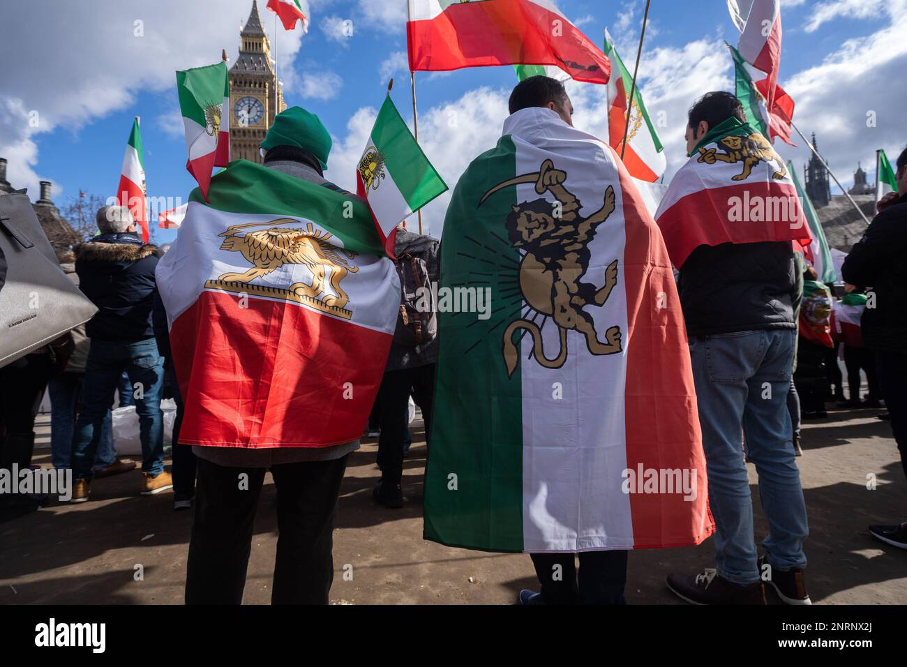 London, UK. 27 February 2023. Anti Iran protesters gathered in ...