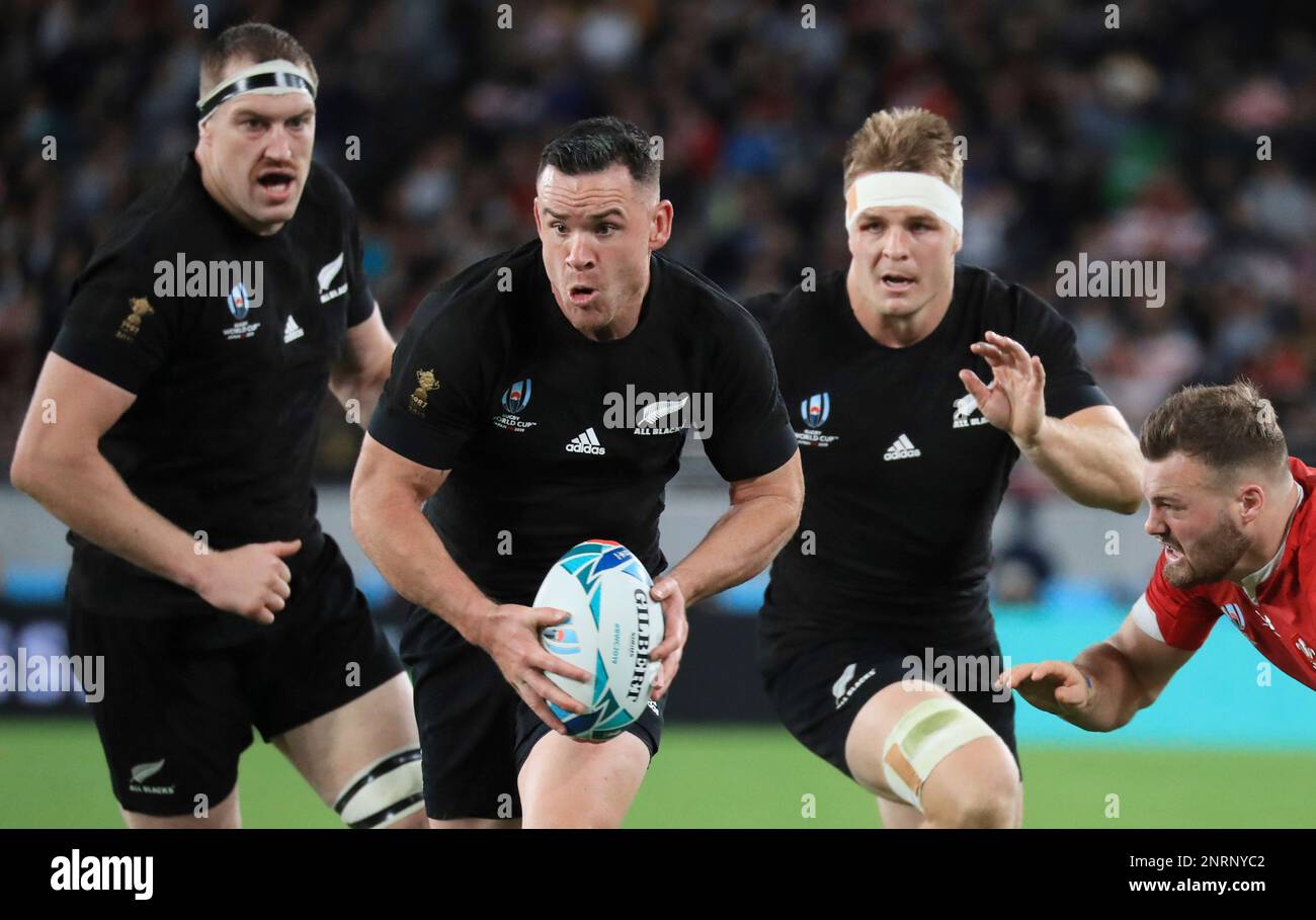 New Zealand's Ryan Crotty scores team's fifth try during the second ...