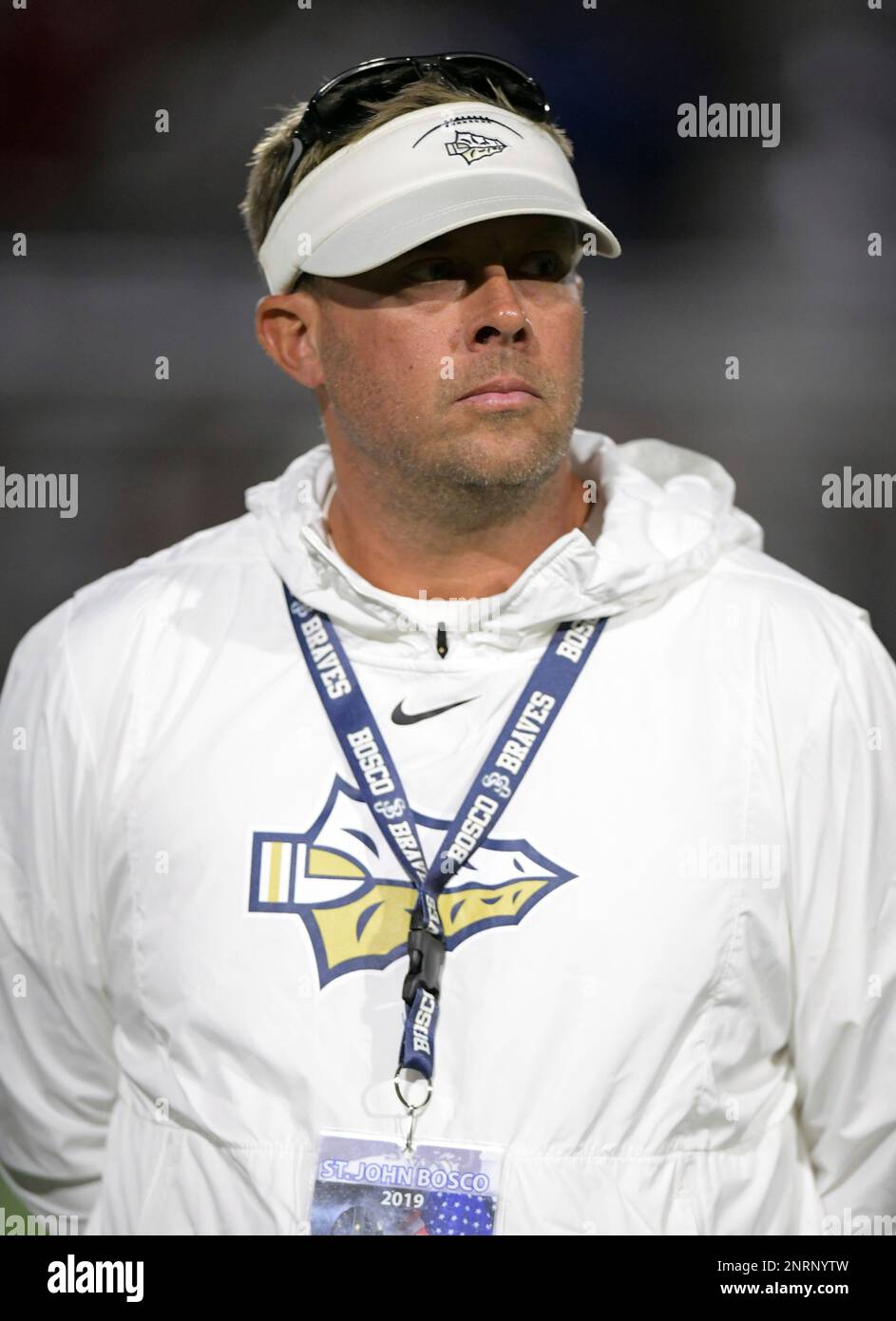 St. John Bosco head coach Jason Negro during a high school football ...