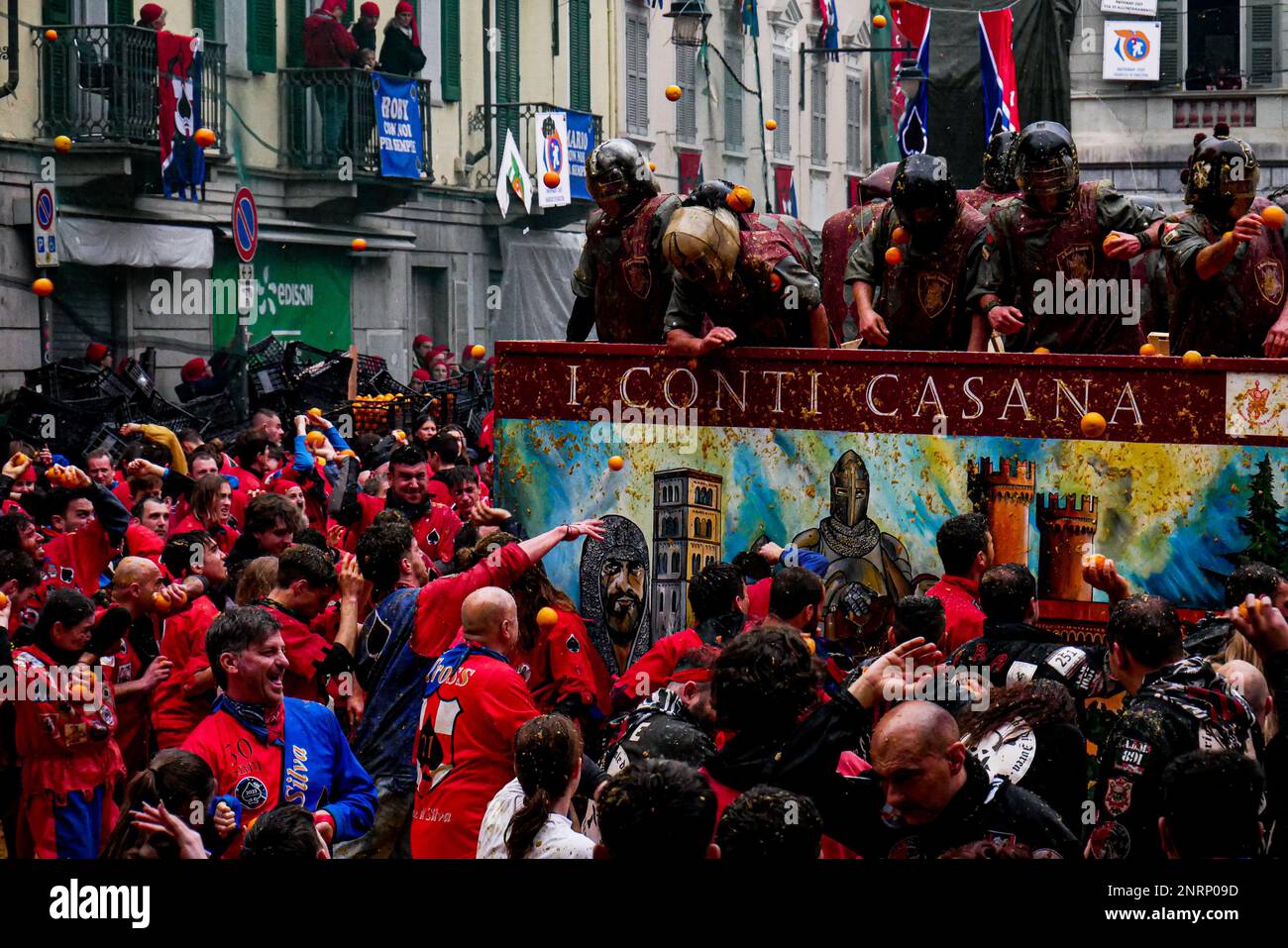 The historical carnival of ivrea 2023 Stock Photo - Alamy