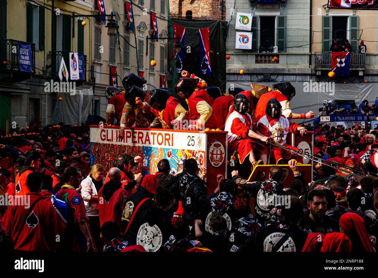 The historical carnival of ivrea 2023 Stock Photo - Alamy