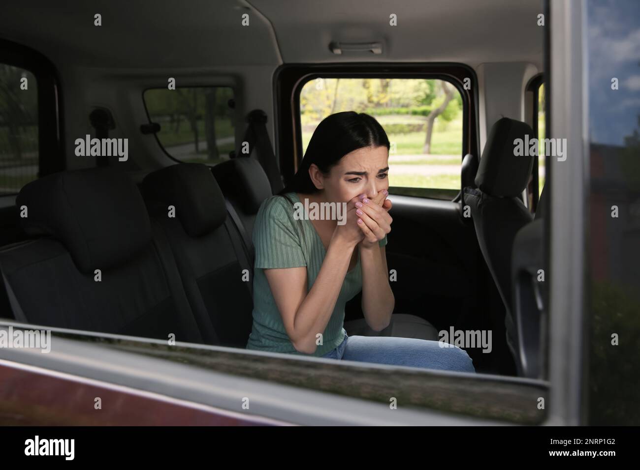 Feeling sick in car hi-res stock photography and images - Alamy