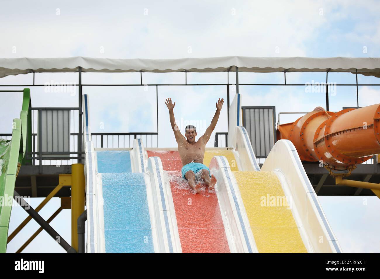 Amusement park water sliding hi-res stock photography and images - Alamy