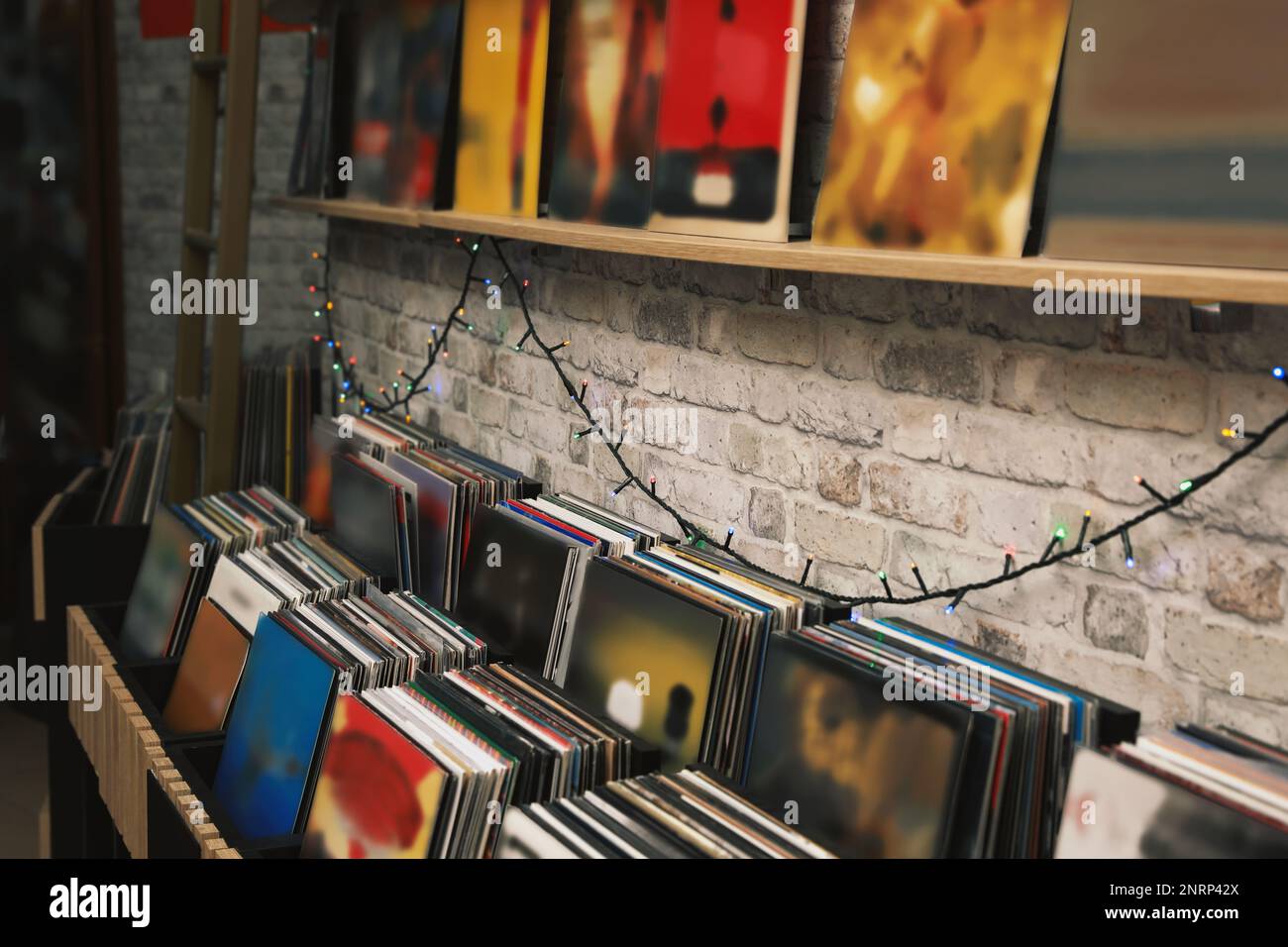 Vinyl store shelf hi-res stock photography and images - Alamy