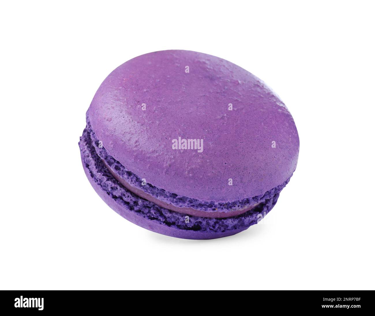 Purple macaron isolated on white. Delicious dessert Stock Photo - Alamy