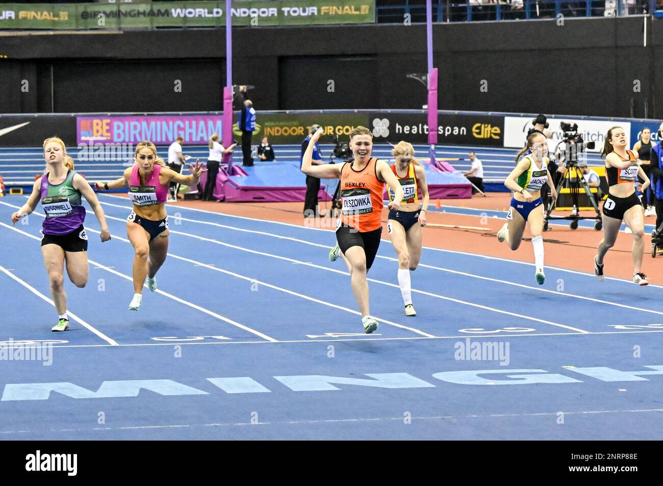 Birmingham, UK, 25 February 2023. Faye OLSZOWKA (GBR) Wins the Womens ...
