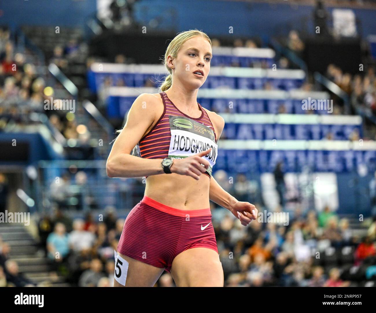 Keely HODGKINSON Wins the Womens 800M at the Birmingham World Indoor ...