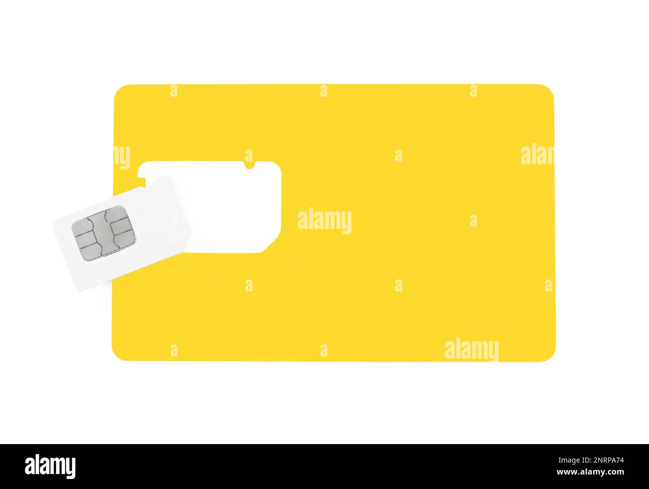 Modern SIM card isolated on white, top view Stock Photo - Alamy