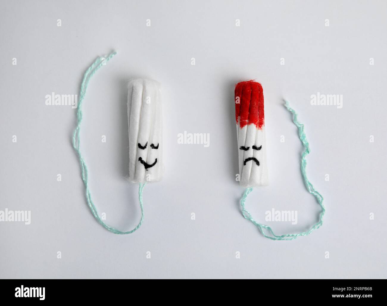 Clean and used tampons on light background, flat lay Stock Photo - Alamy