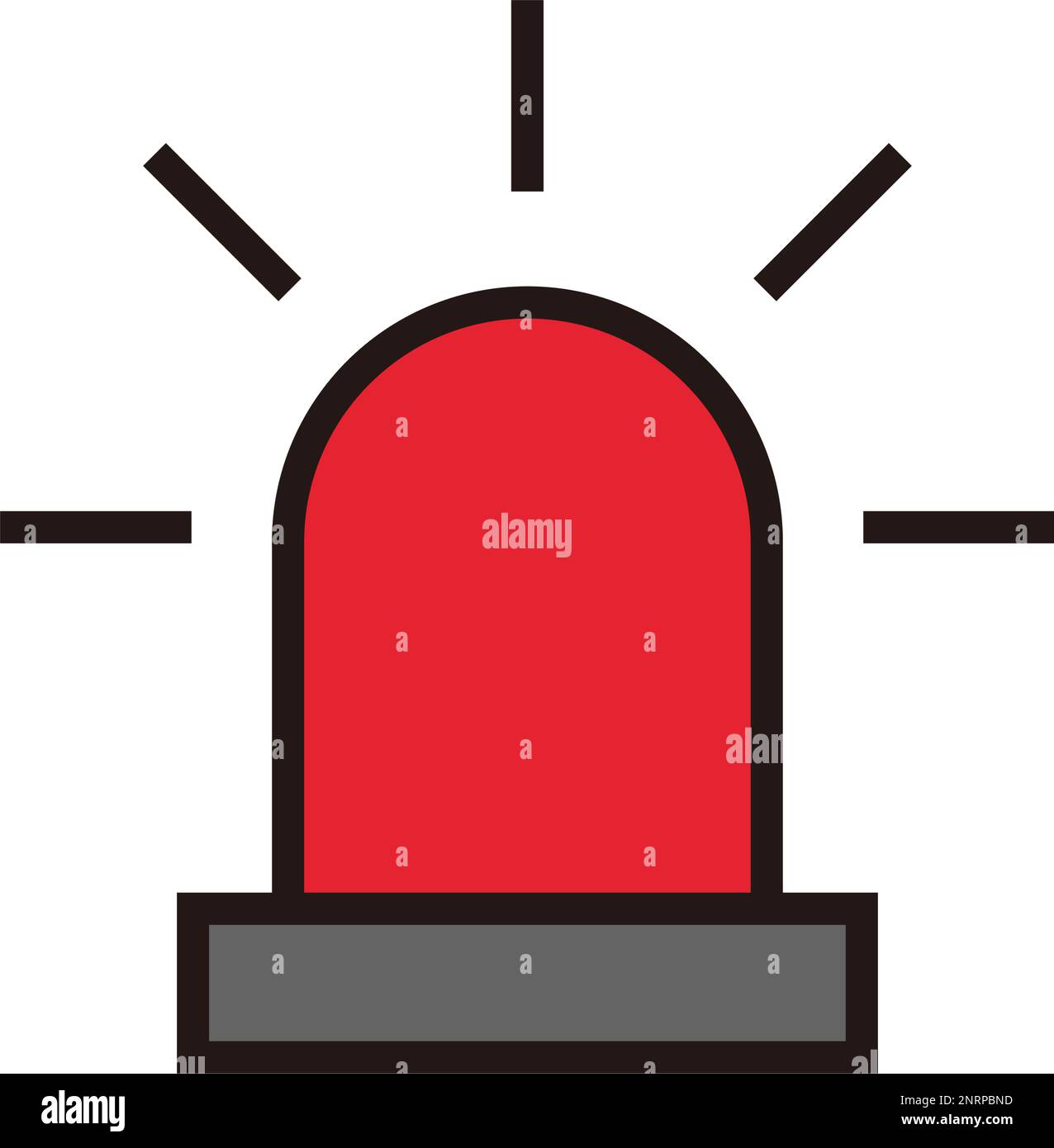 Warning light. Emergency vehicle lamp. Editable vector Stock Vector ...