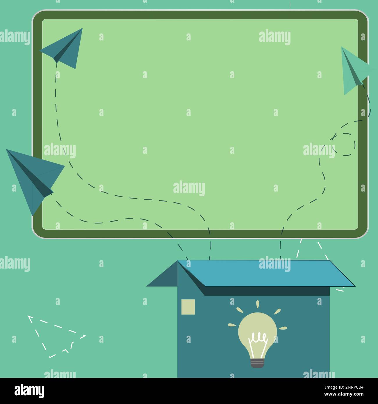 Vector illustration with school whiteboard. Papers contain brand new ...
