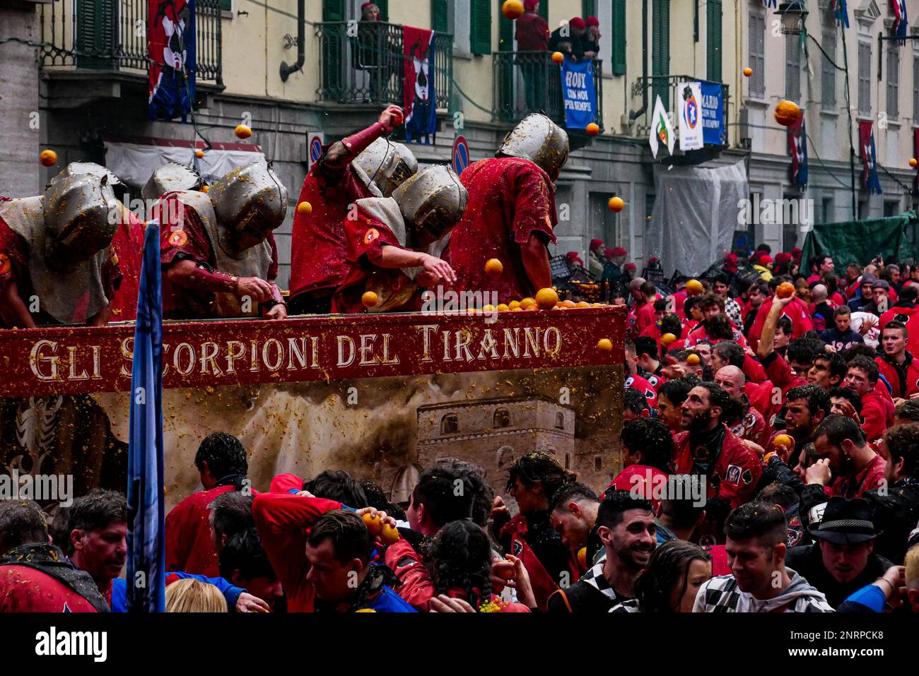 The historical carnival of ivrea 2023 Stock Photo - Alamy