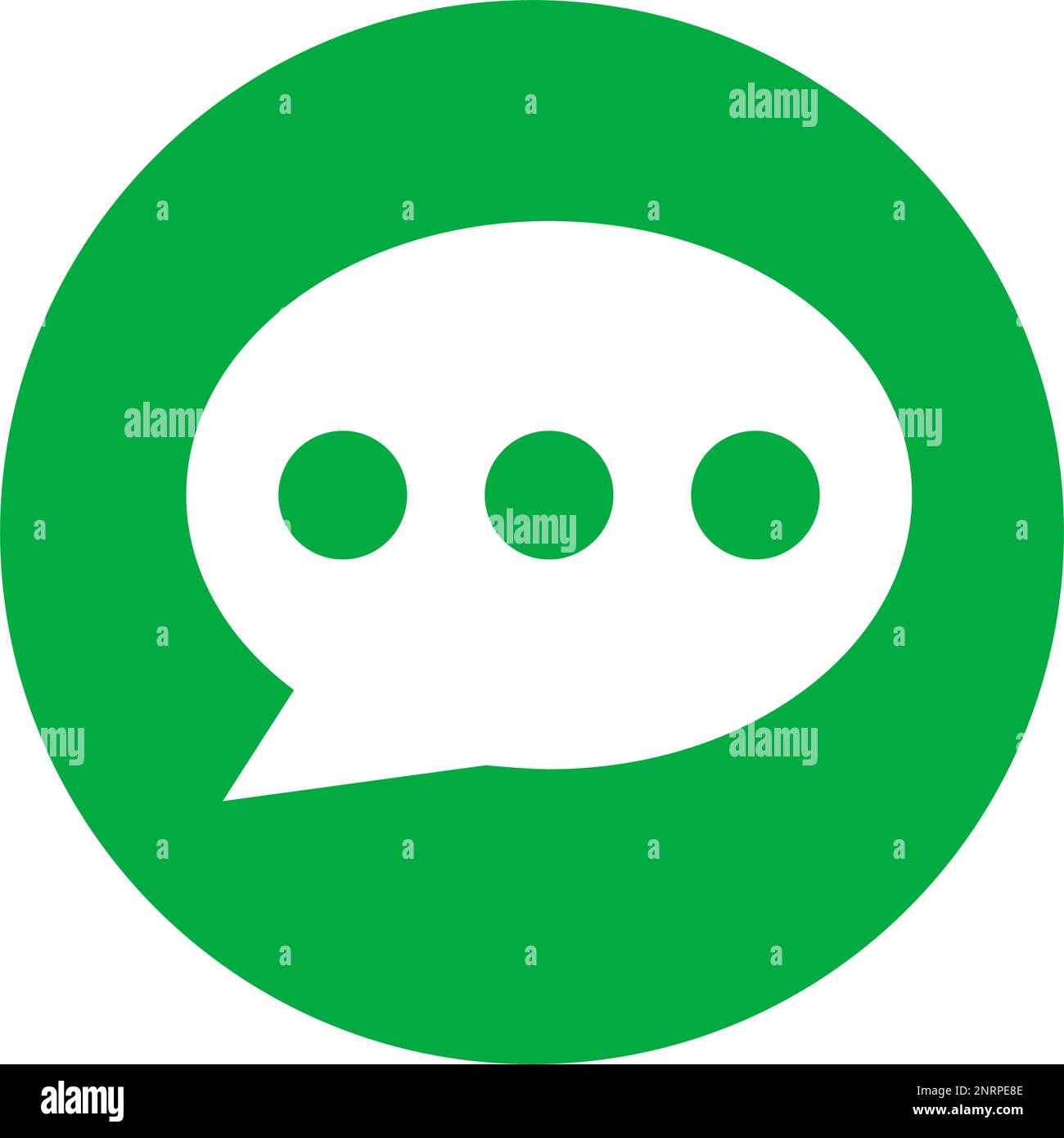 Round green message icon. Talk icon. Editable vector Stock Vector Image ...