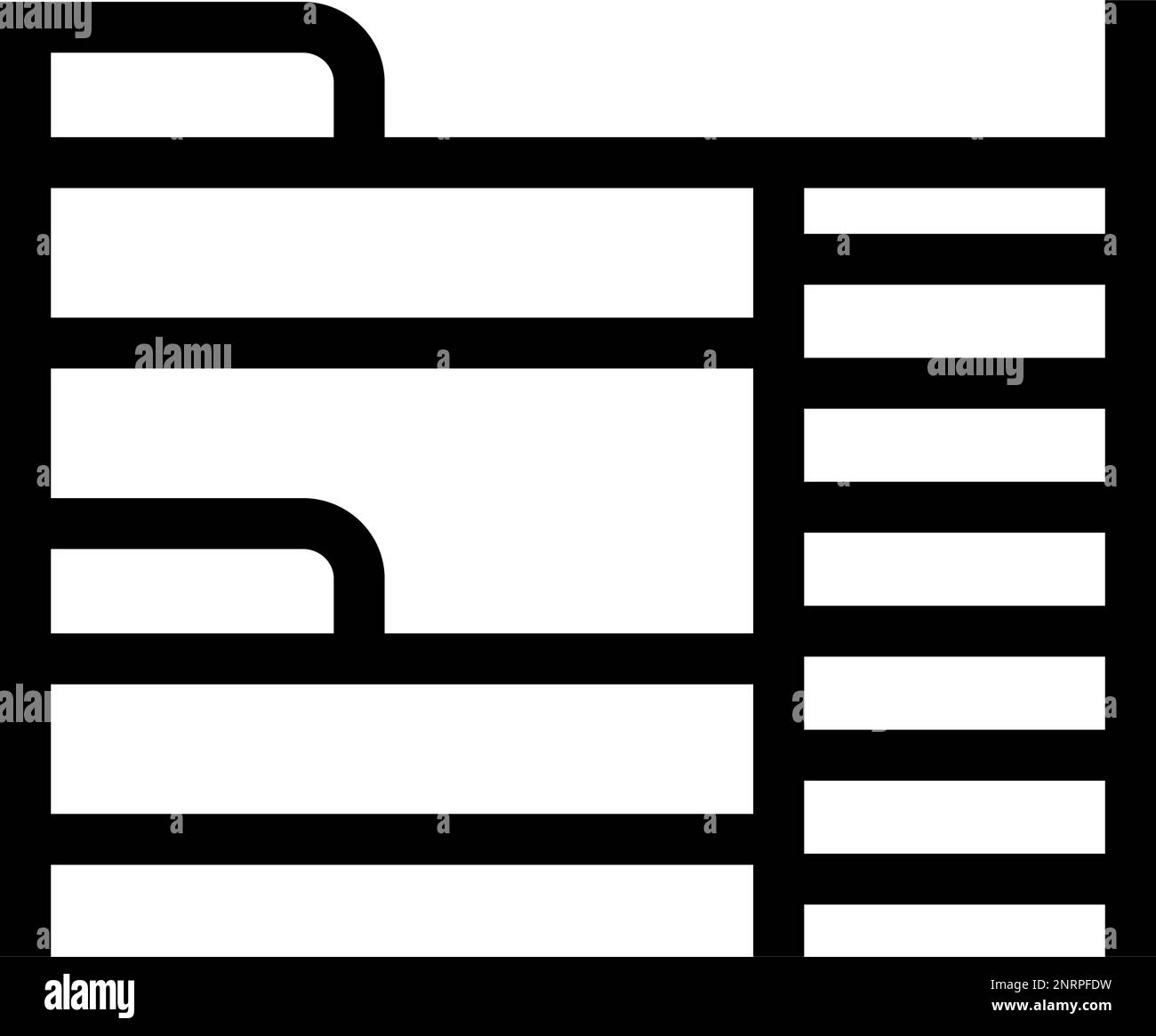 Bedroom with ladder bunk Stock Vector Images - Alamy