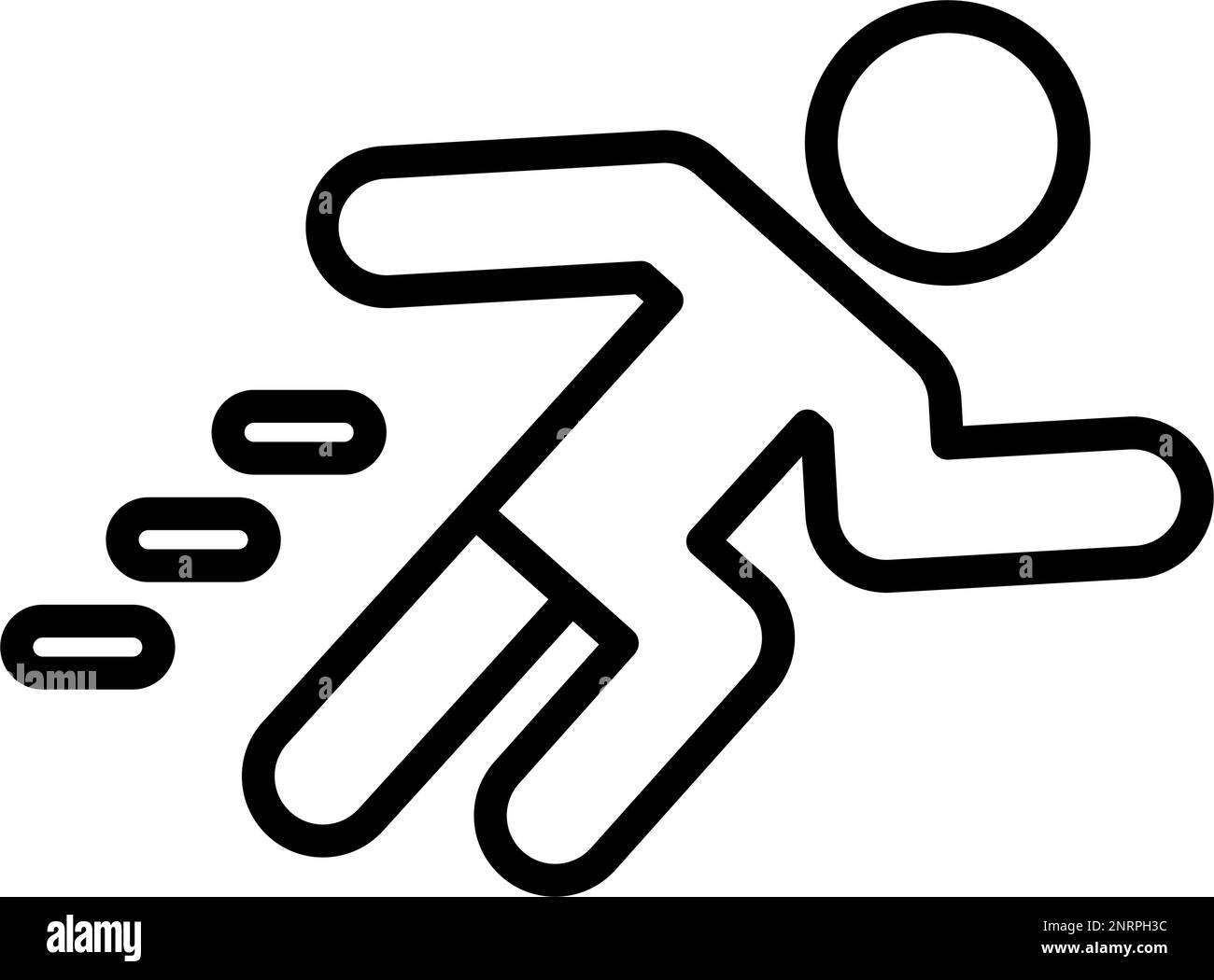 Simple running person icon. Editable vector Stock Vector Image & Art ...