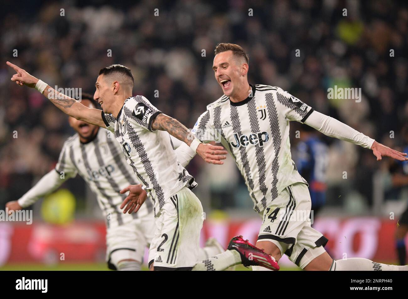 Angel Di Maria (Juventus) celebrates after scoring during the Italian ...