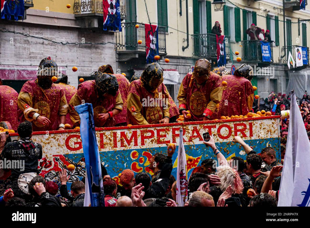 The historical carnival of ivrea 2023 Stock Photo - Alamy