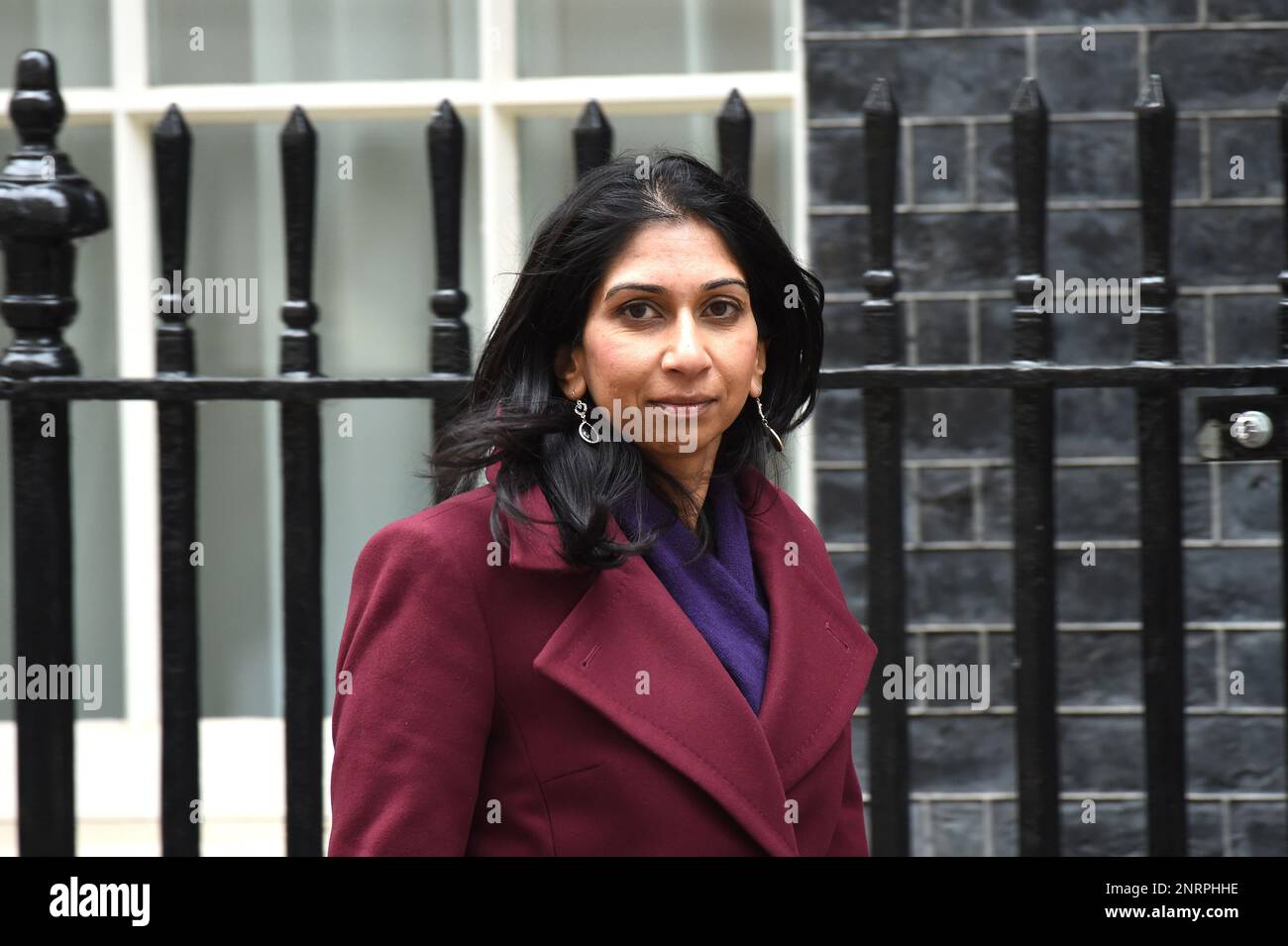 London, UK. 27th Feb, 2023. Suella Braverman Home Secretary arriving in ...