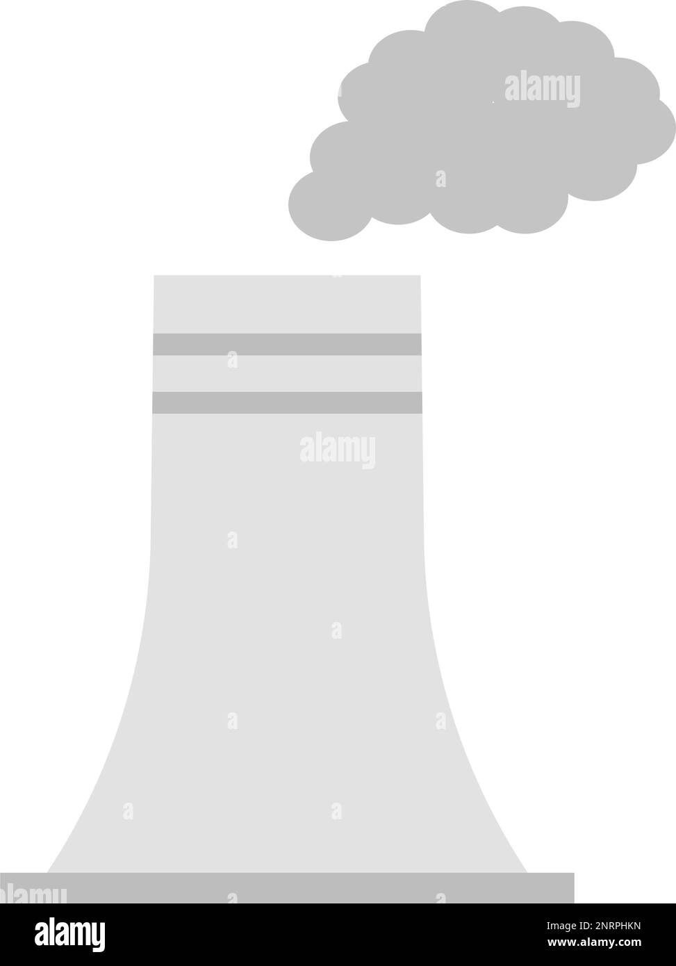 Flat design chimney and emitted smoke. Editable vector Stock Vector ...