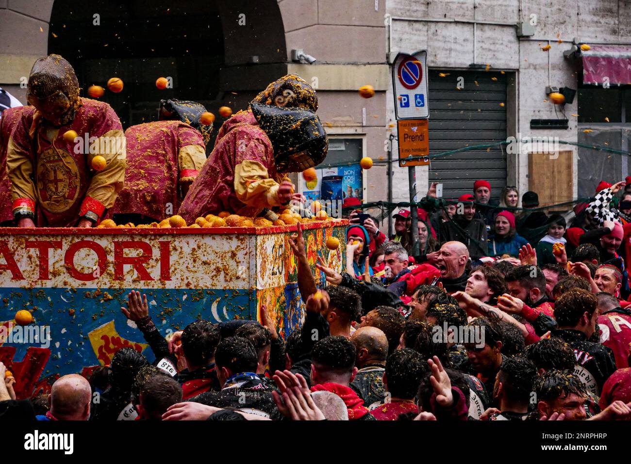 The historical carnival of ivrea 2023 Stock Photo - Alamy