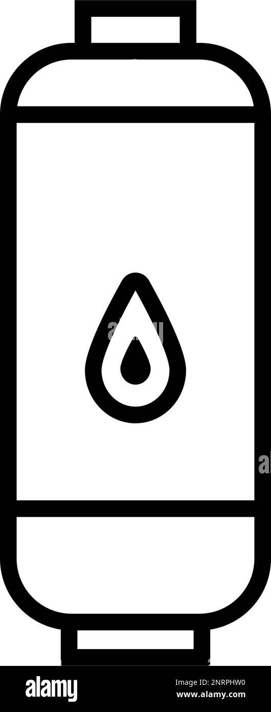 Simple propane gas cylinder icon. Gas tank. Editable vector Stock ...